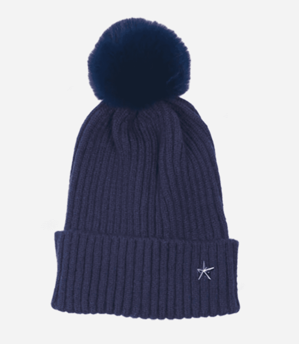 Navy Blue Bobble Hat