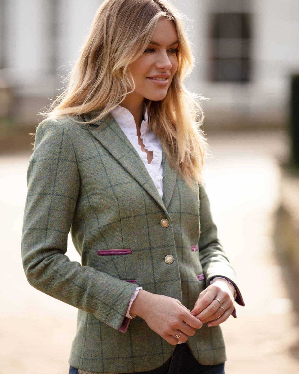 Emmy Green Check Jacket - Laurie & Jules