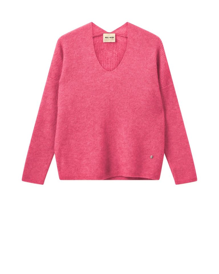 Thora V Neck Camellia Rose Jumper - Laurie & Jules